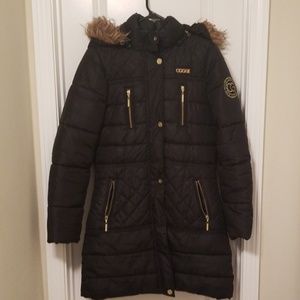 COOGI | Jackets & Coats | Coogi Black Puffer Long Winter Coat Jacket ...